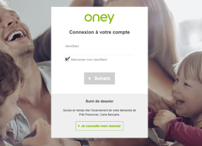 Service E-relevé de compte - Oney